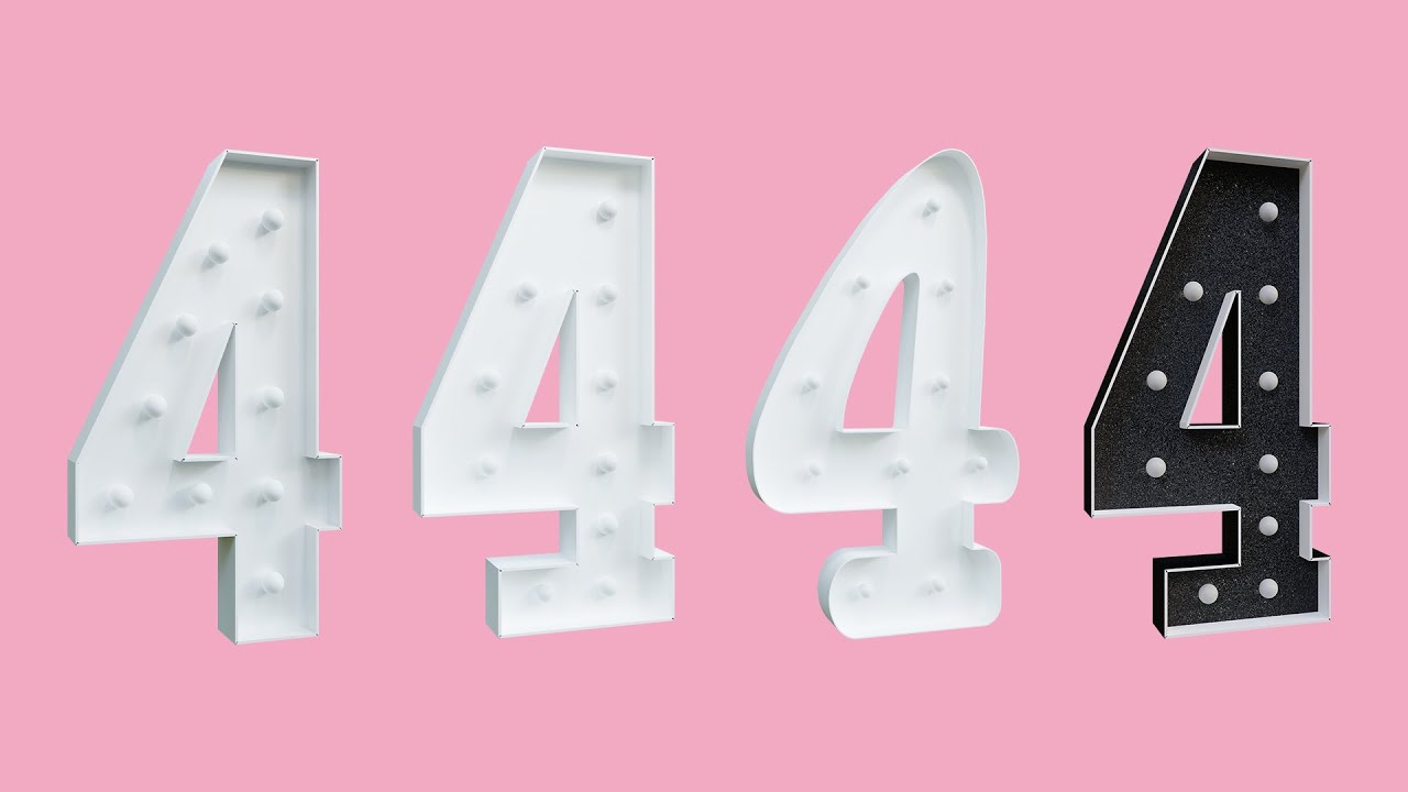 Marquee Number 4 DIY Tutorial - YouTube