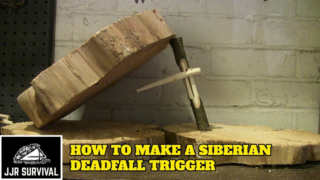 How to make a siberian deadfall trap trigger - YouTube