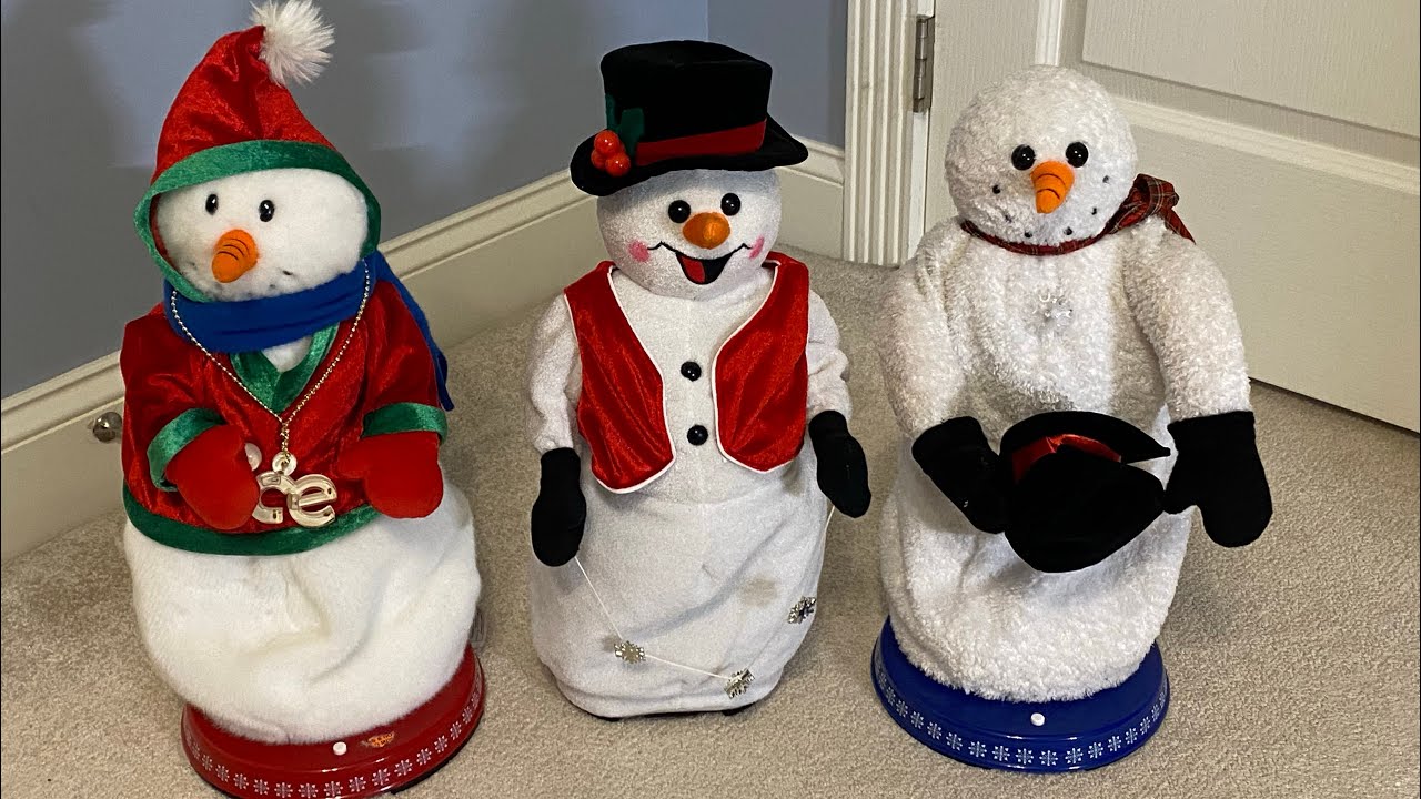 Gemmy Snowflake Spinning Snowman Spin-offs - YouTube