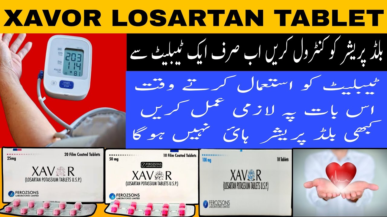 xavor tablet use in urdu | Losartan tablet use | Antihypertensive ...