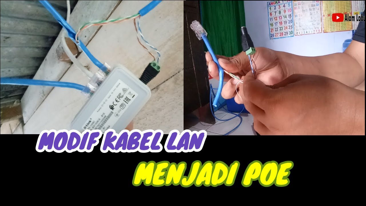 Membuat POE Sendiri Dengan Kabel LAN RJ45 Cat 5e Tanpa Splitter || Wifi ...