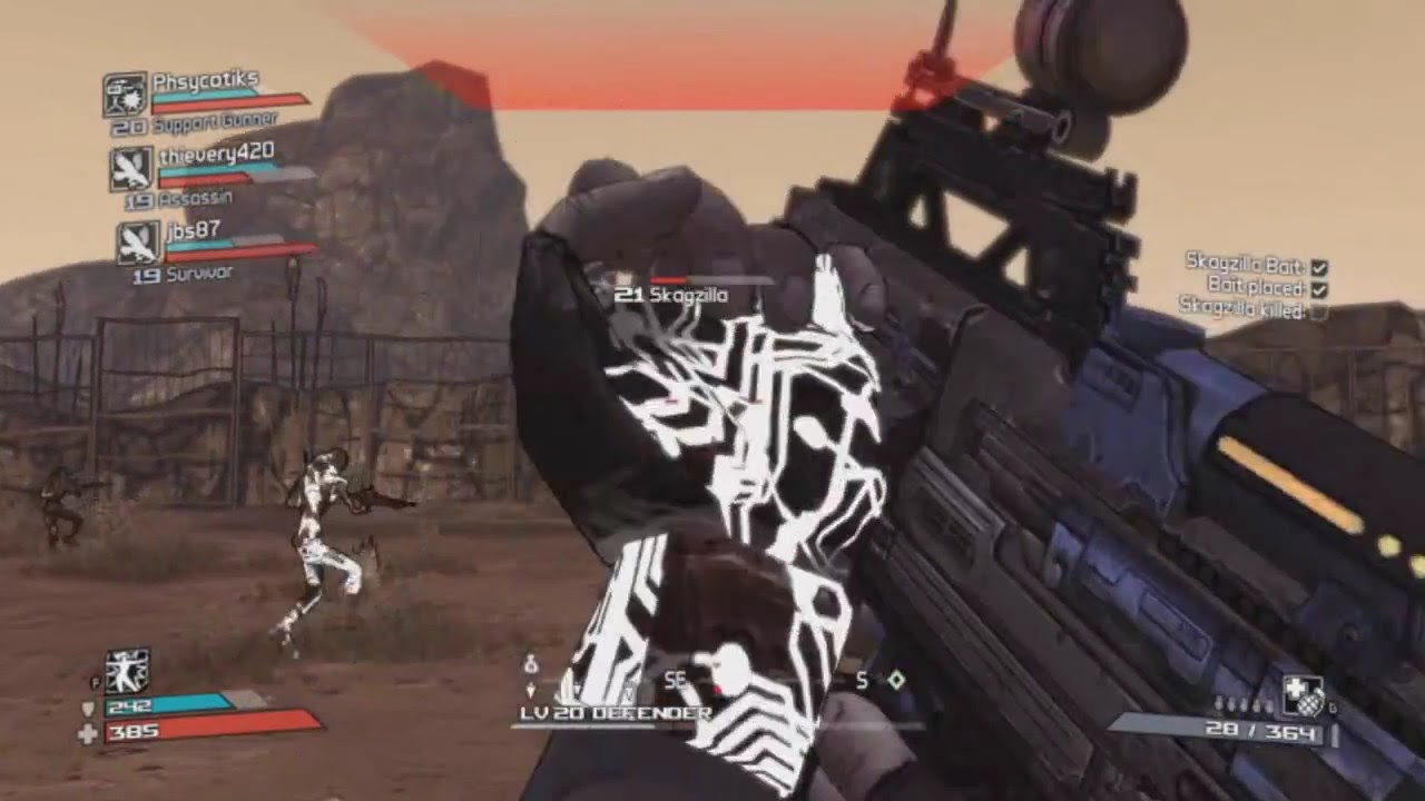 Borderlands - Skagzilla Boss Fight - YouTube