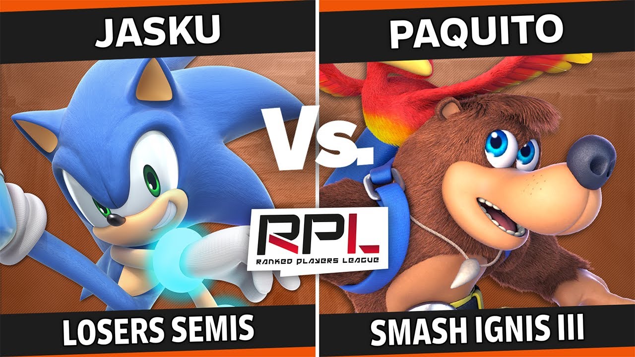 [Smash Ignis III] Jasku (Sonic, Lucina) Vs. Paquito (Banjo & Kazooie ...