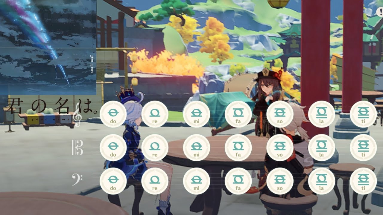 Genshin Lyre Kataware Doki - Kimi No Nawa OST - YouTube