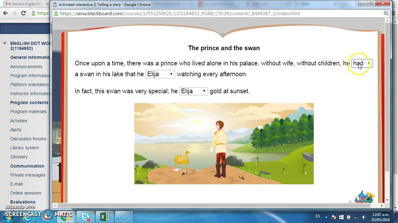 Nivel 2 Interactive activity: "Telling a story" - YouTube