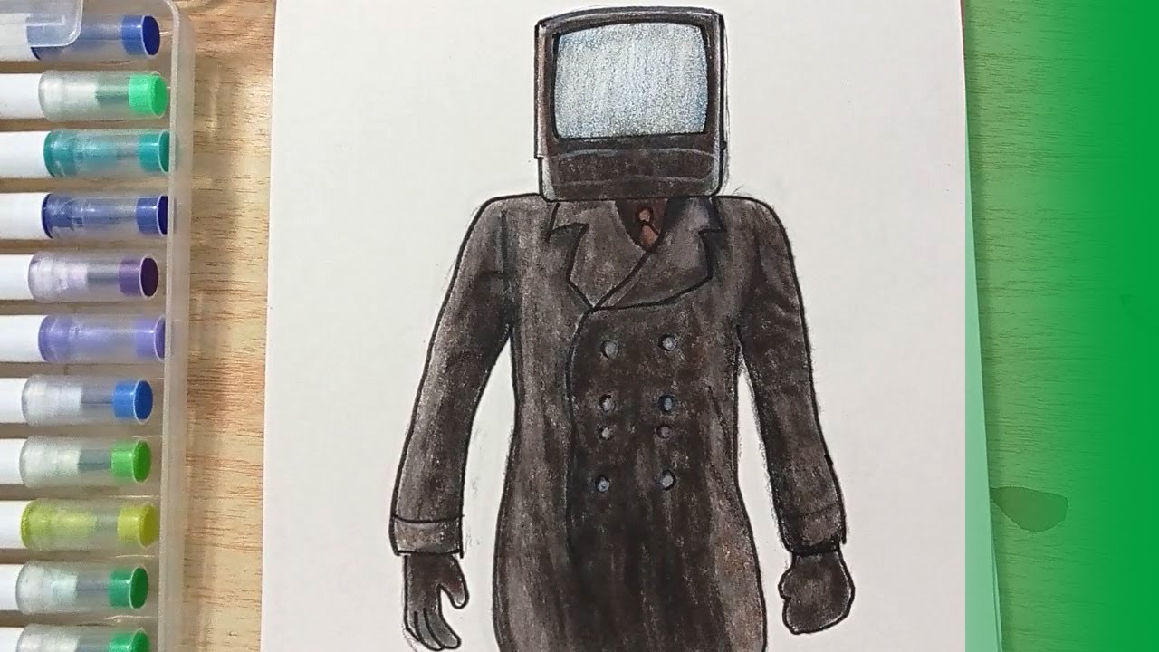 (Skibidi Toiler 66) How to draw Tvman / easy drawing / step by step ...