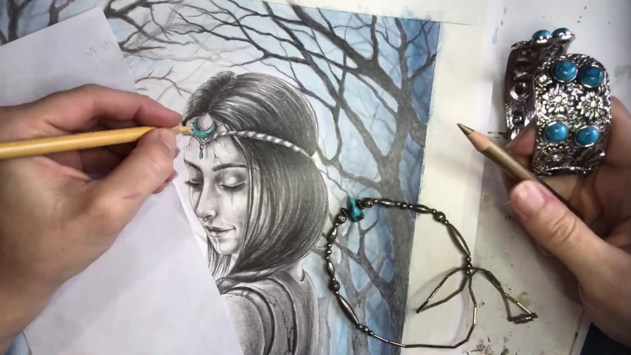 Drawing Tutorial - The Creation of "Turquoise". - YouTube