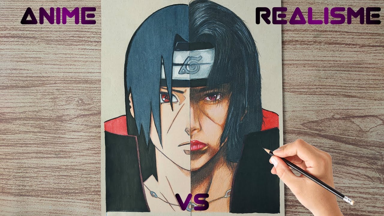 Drawing Itachi Uciha In 2 Different Art Style Anime vs Realisme | Hang ...