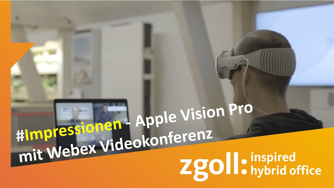 Apple VisionPro with Webex videoconferencing impressions - YouTube
