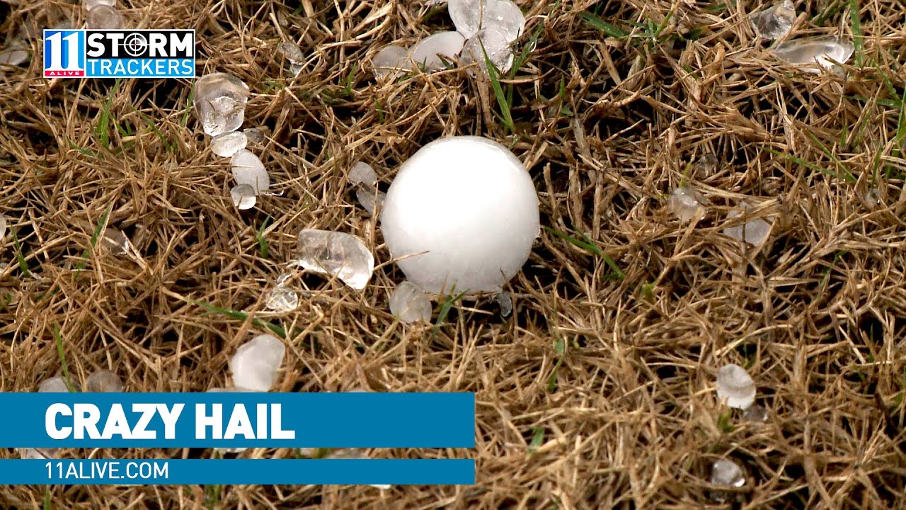 Large hail falls in Calhoun, Ga. during severe weather - YouTube