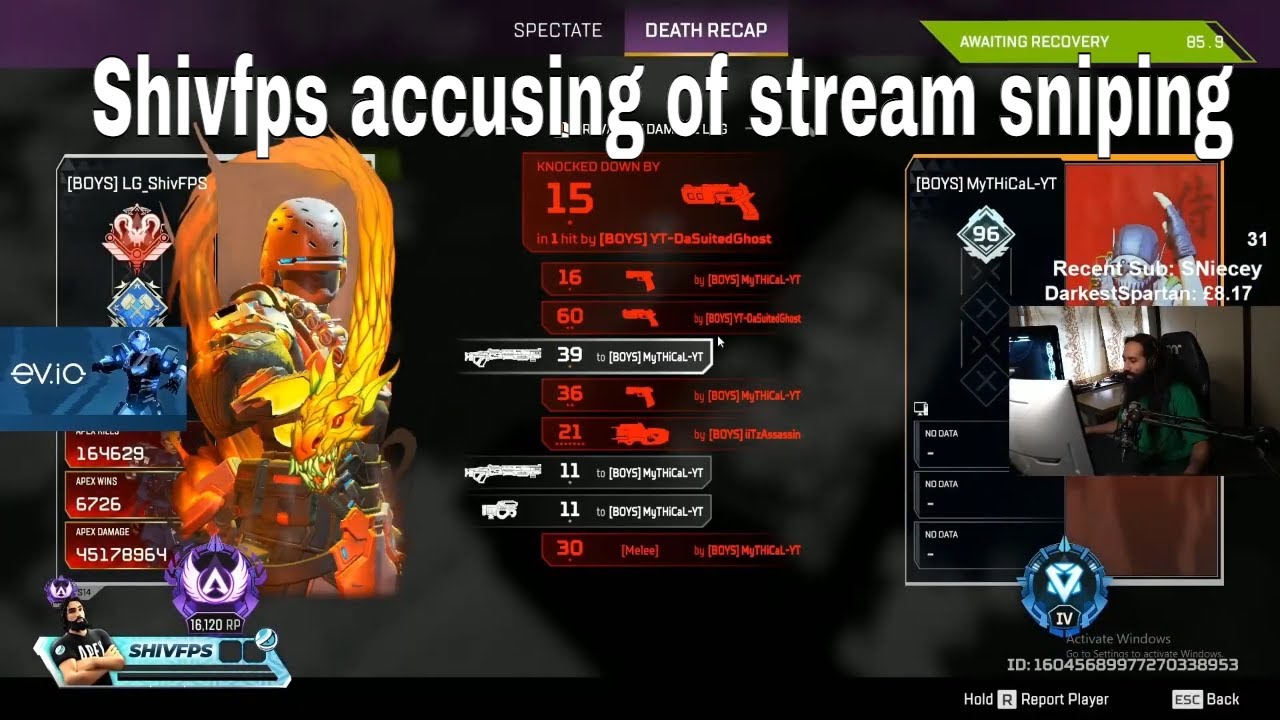 ShivFPS accuses of Stream sniping. Both POVs - YouTube