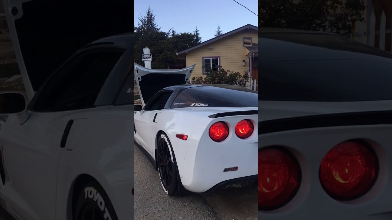 C6 corvette long tube headers - YouTube