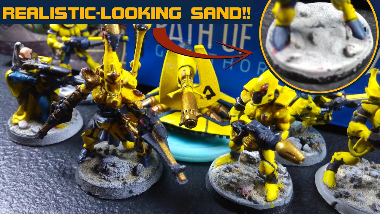 Basing Warhammer Miniatures with Cork, Sand, and Baking Soda - YouTube