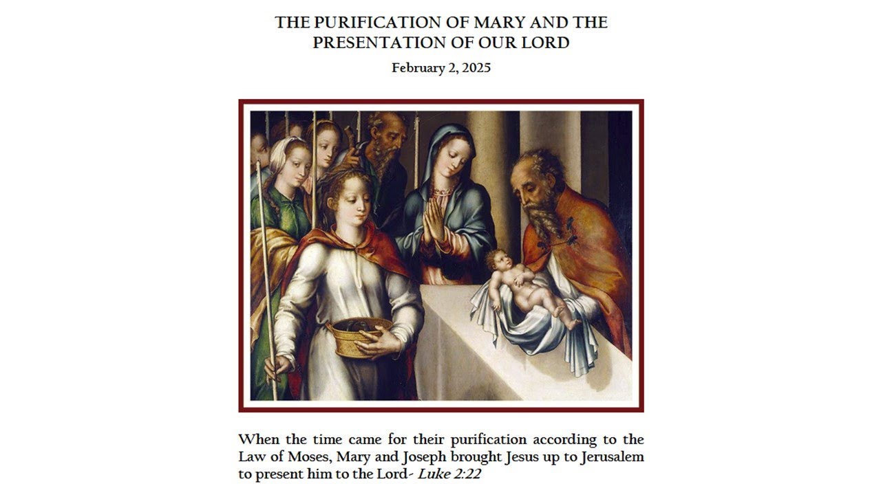 2 February 2025 - The Purification of Mary and the Presentation of our ...