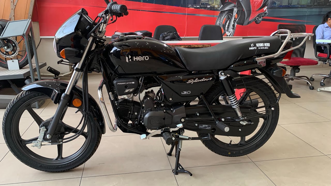 2022 Hero Splendor Plus bs6|Jet🔥Black|Detailed Review & Walkaround ...