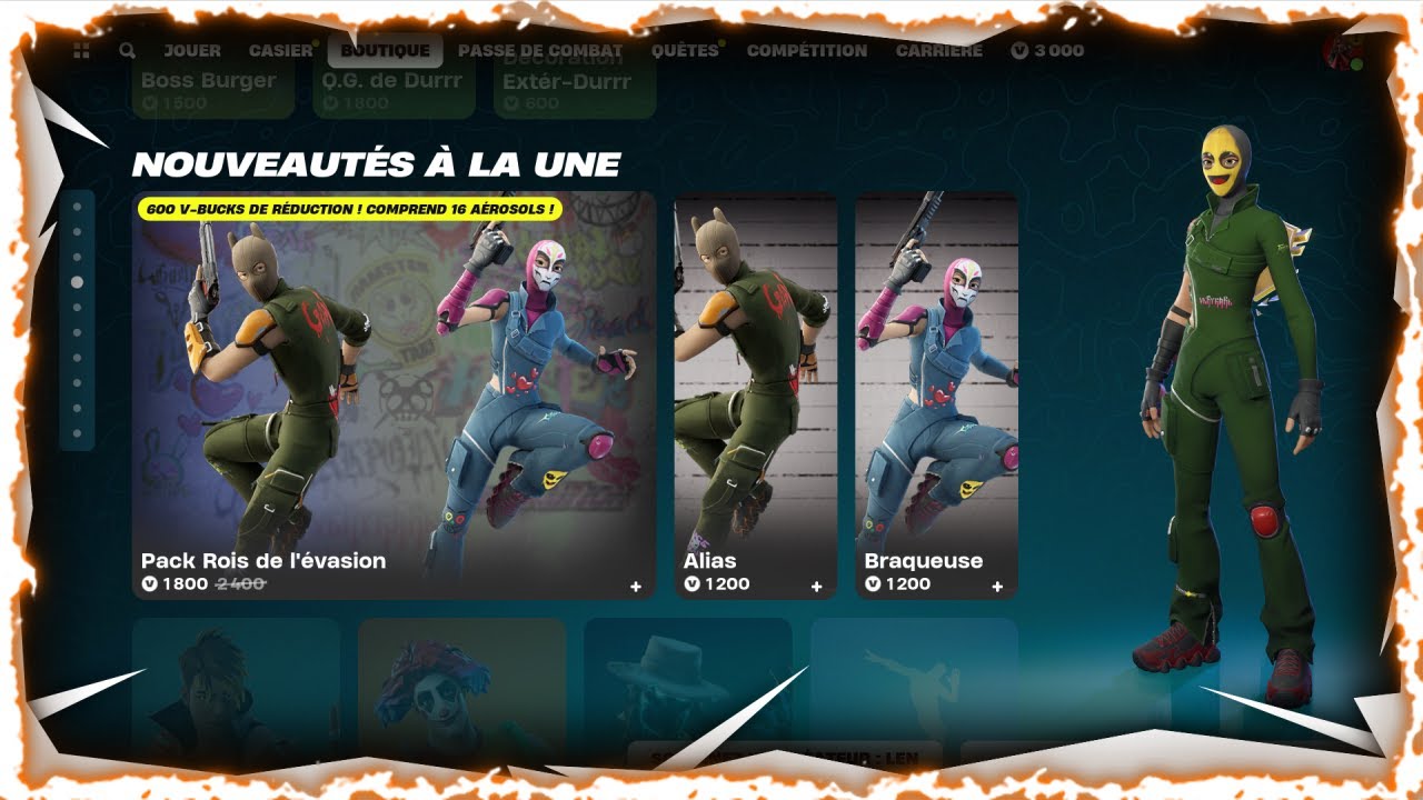 Braqueuse 😍 - Boutique Fortnite du 16 Mars 2024 - YouTube