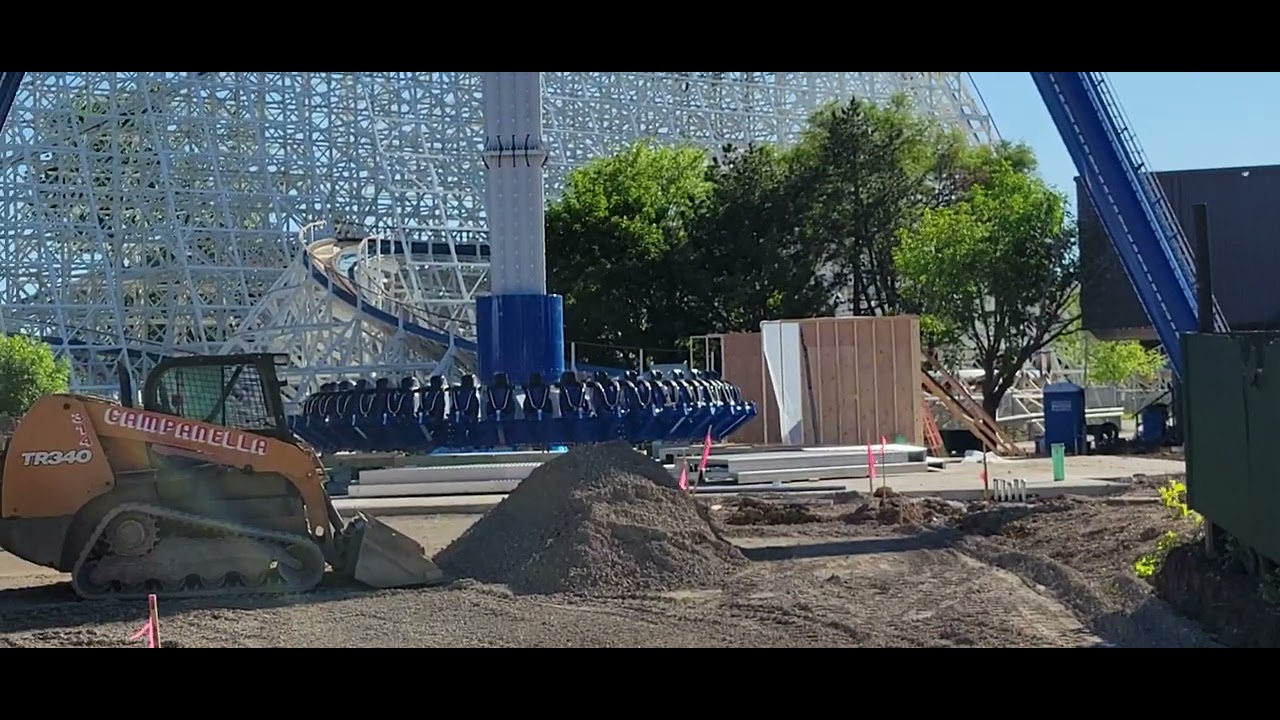 Sky Striker Construction Update Six Flags Great America 5-25-24 - YouTube