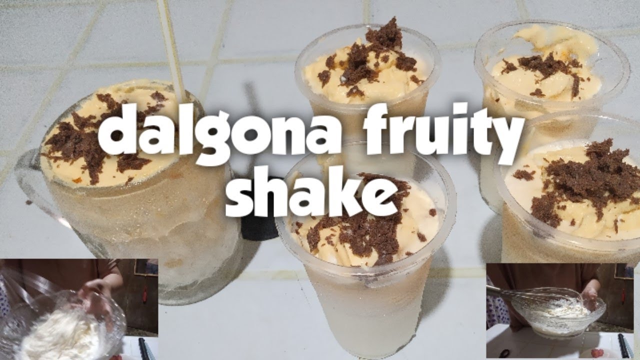 HOW TO MAKE DALGONA FRUITY SHAKE (quick and easy) - YouTube