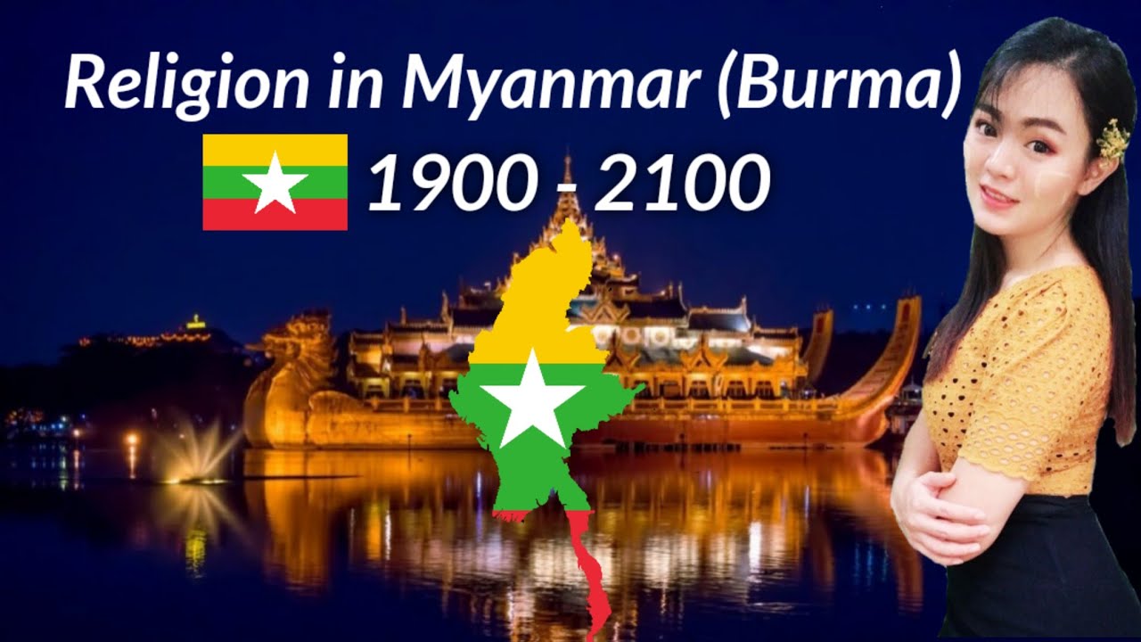 Religion in Myanmar (Burma) from 1900 - 2100 - YouTube