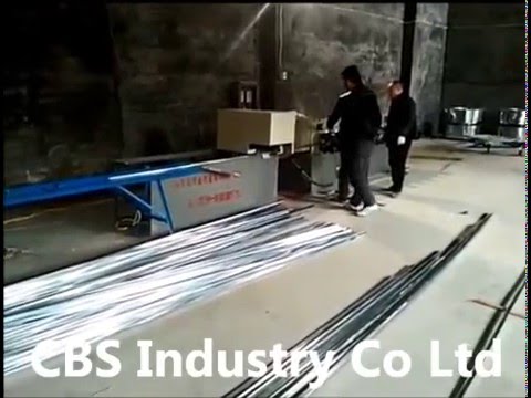 upvc window steel reinforcement profile making machine - YouTube