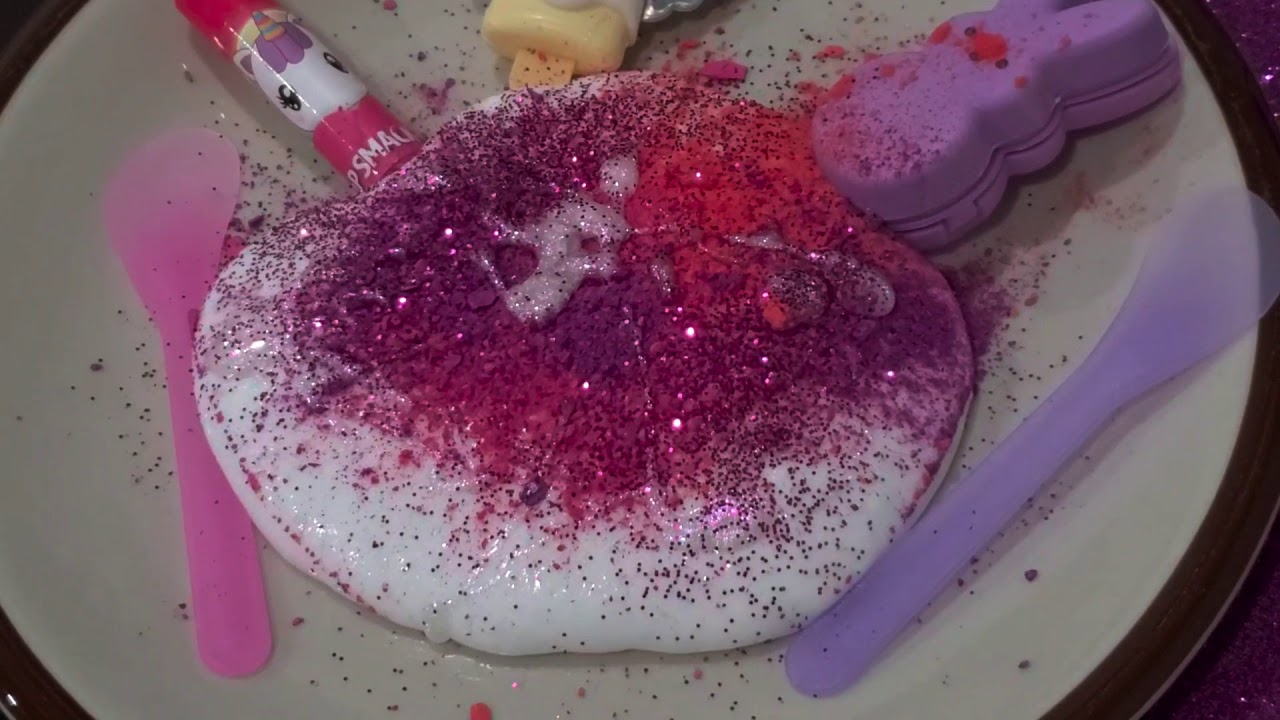 Mixing Makeup into SLIME! 🦄 Pink & Purple! - YouTube