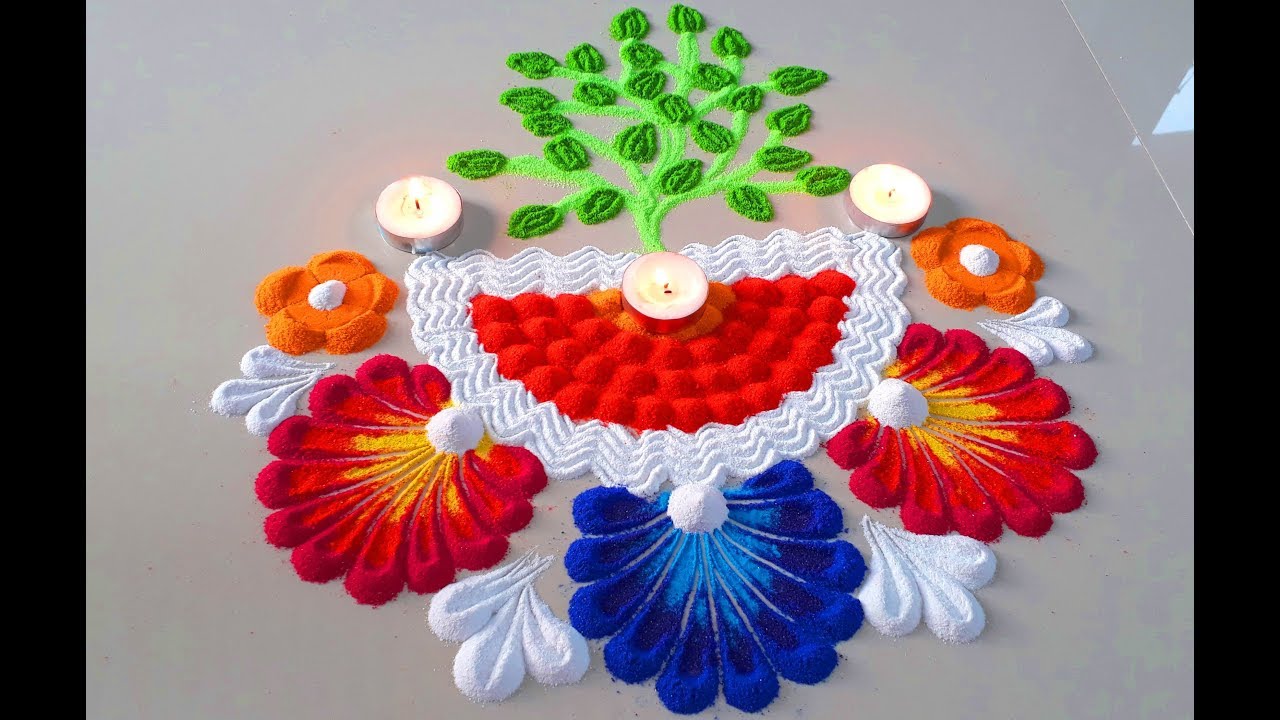 Tulsi Vivah Rangoli Designs/Tulsi Pujan Rangoli/तुलसी विवाह पर बनाये ...