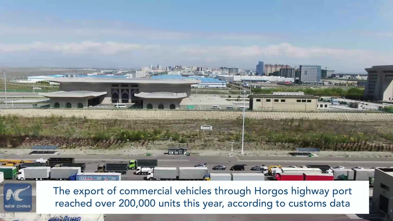 China's Horgos sees robust increase of highway freight volume - YouTube