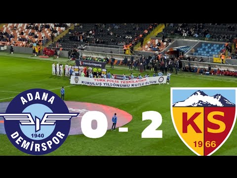 KÜME DÜŞME HATTI YANGIN YERİ !!! ADANA DEMİRSPOR 0 - 2 KAYSERİSPOR 4K STAD VLOG