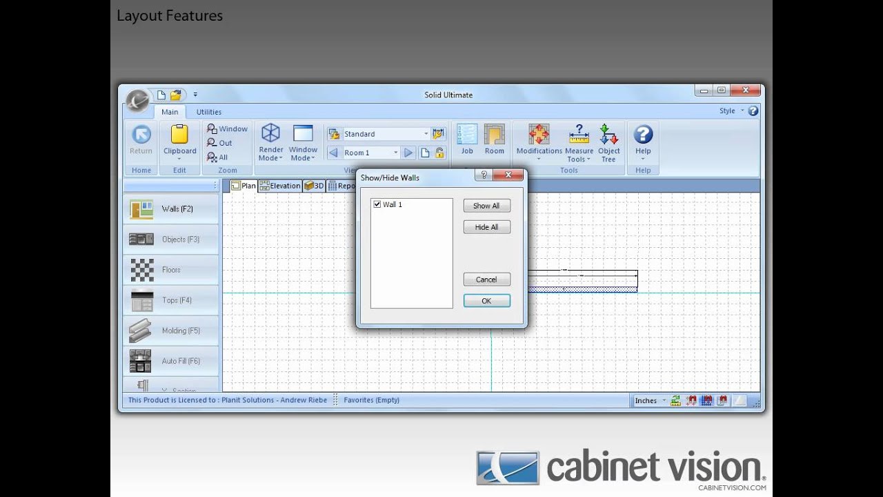 Cabinet Vision 2012 R2 Layout - YouTube