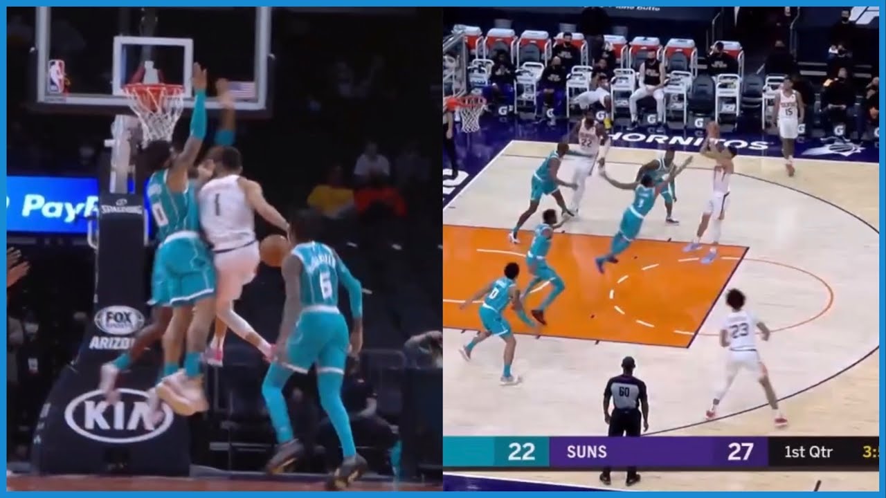 Devin Booker SUPER CLEAN FADE AWAY! Behind The Back Pass As Well! - YouTube