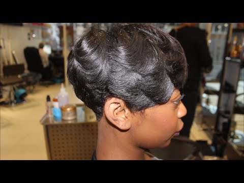Salon Work| full head weave and more cuts - YouTube