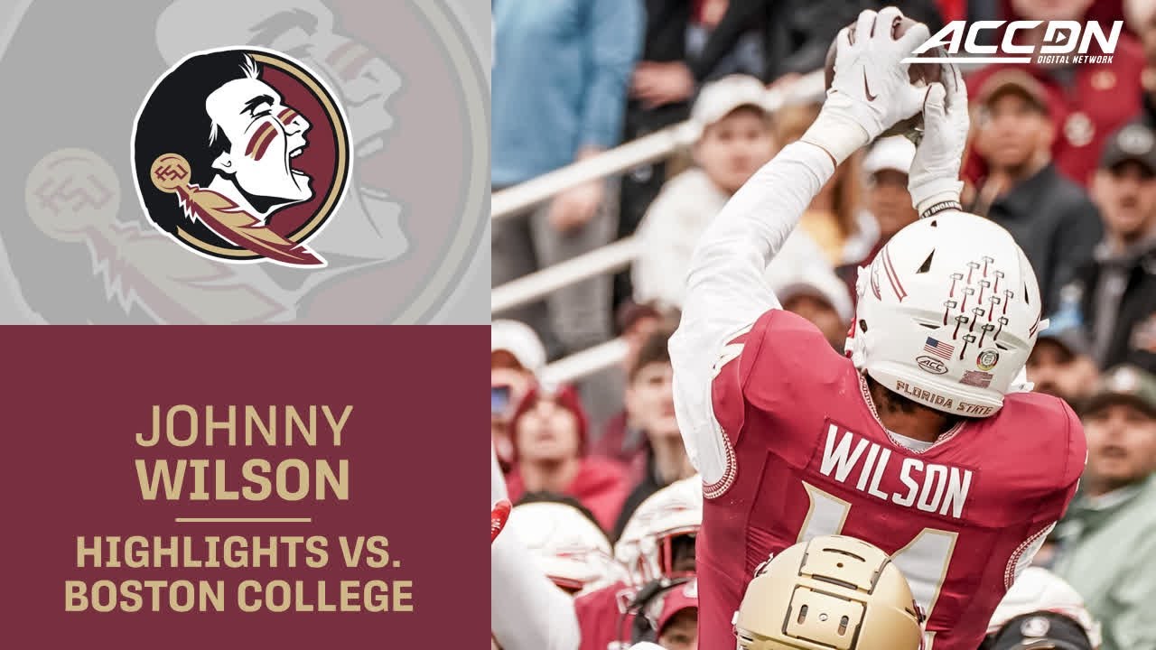 Florida State WR Johnny Wilson Highlights vs. Boston College - YouTube