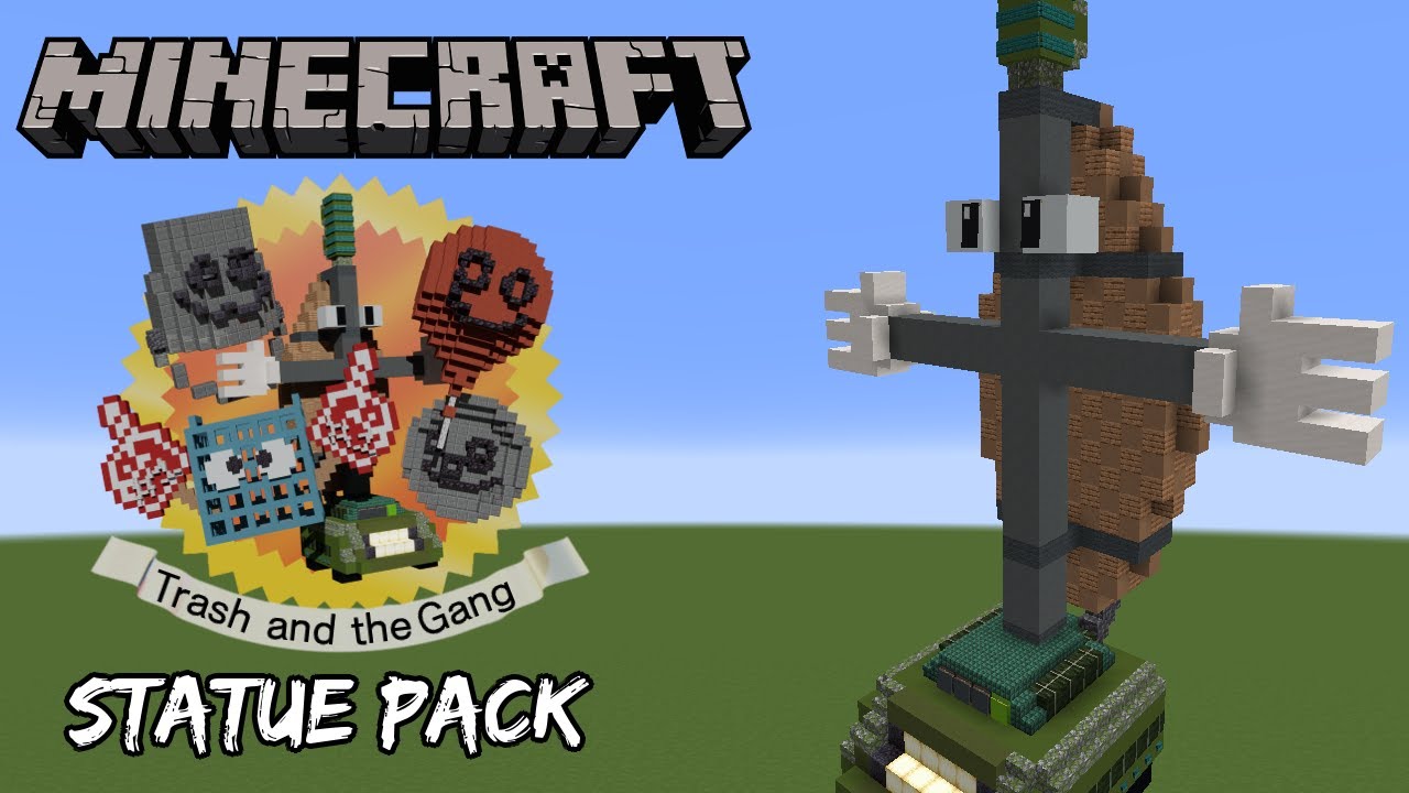 Minecraft Tutorial: Trash and the Gang Statue Pack (Freddy Fazbear's ...