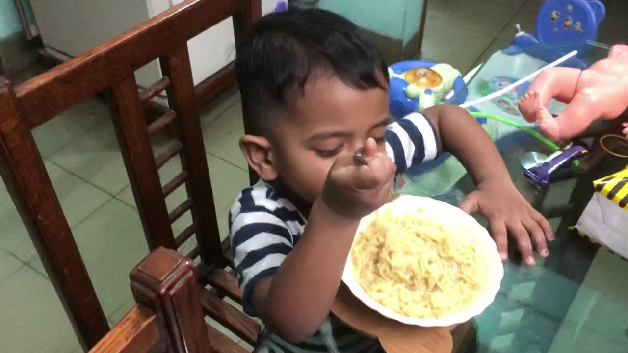 How to eat baby using his own hand - YouTube