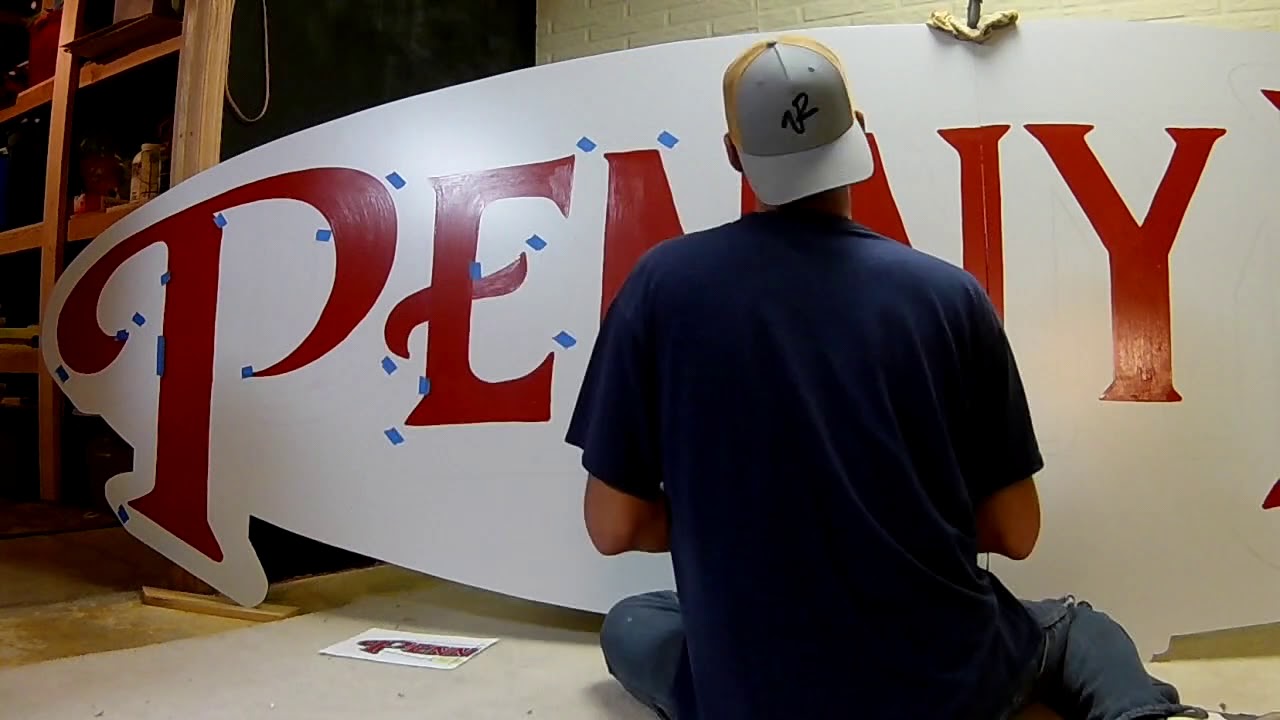 Sign Painting , Design & Install - Penny Lane, Springfield IL - YouTube