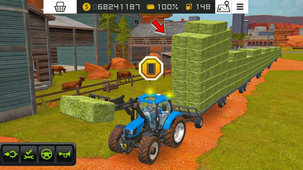 Fs 18 Grass Bale & Feeding Cows ! Farming Simulator 18 Timelapse | Fs18 ...