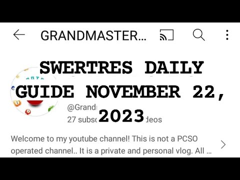 SWERTRES DAILY GUIDE NOVEMBER 22, 2023 - YouTube
