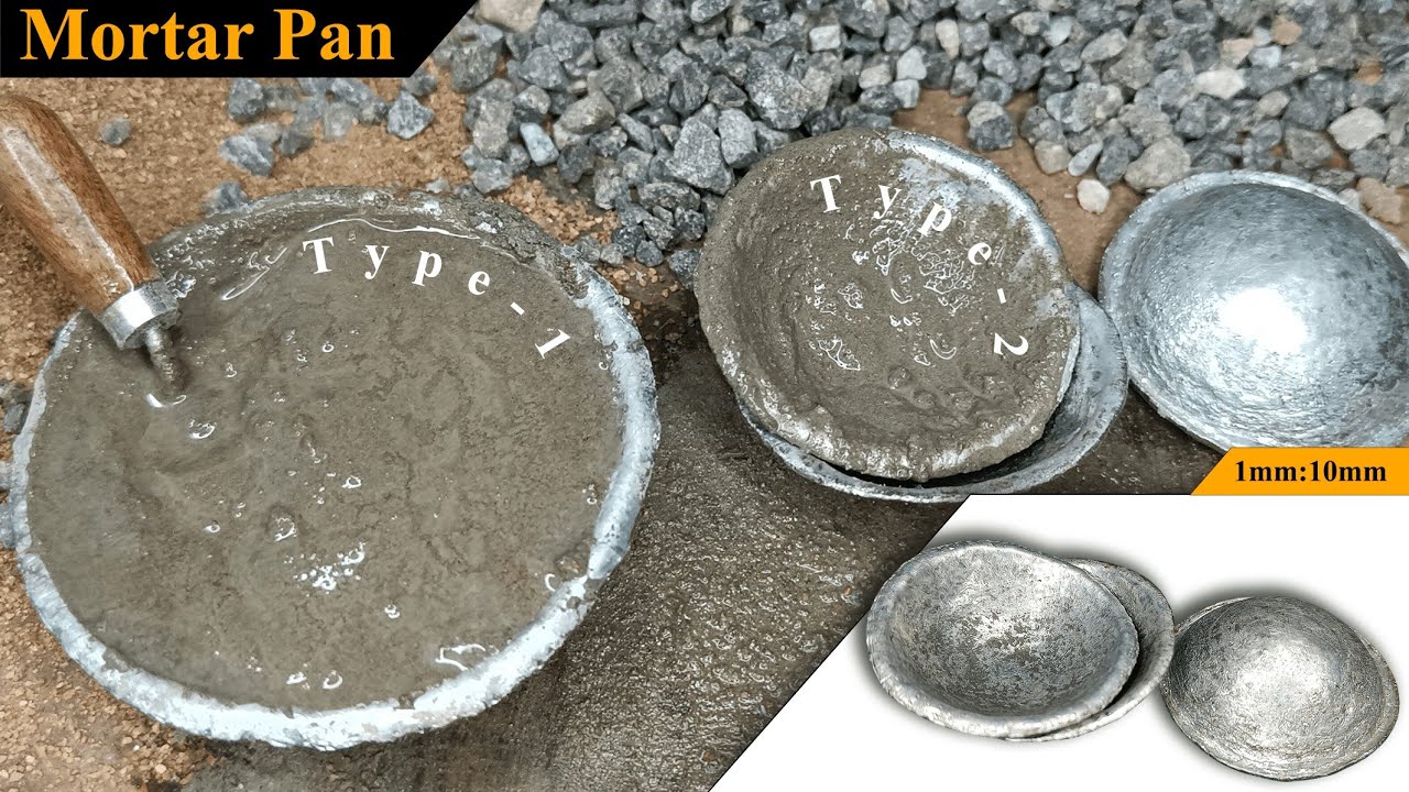 How to make SCALED MINI MORTAR PAN || Scale 1 : 10 || With Standards ...