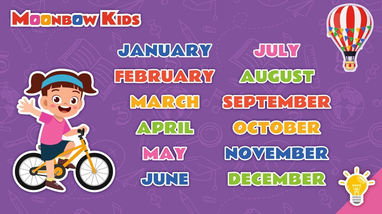 Learn 12 Months Of The Year📅Fun & Educational Animated Video For Kids🌟 ...