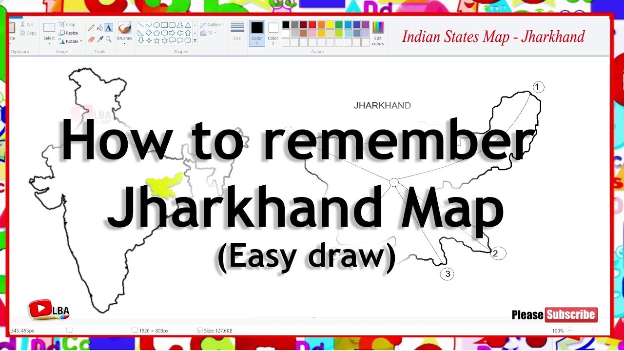 How to remember Jharkhand Map (Easy Draw) l Indian States l LearnByArts ...