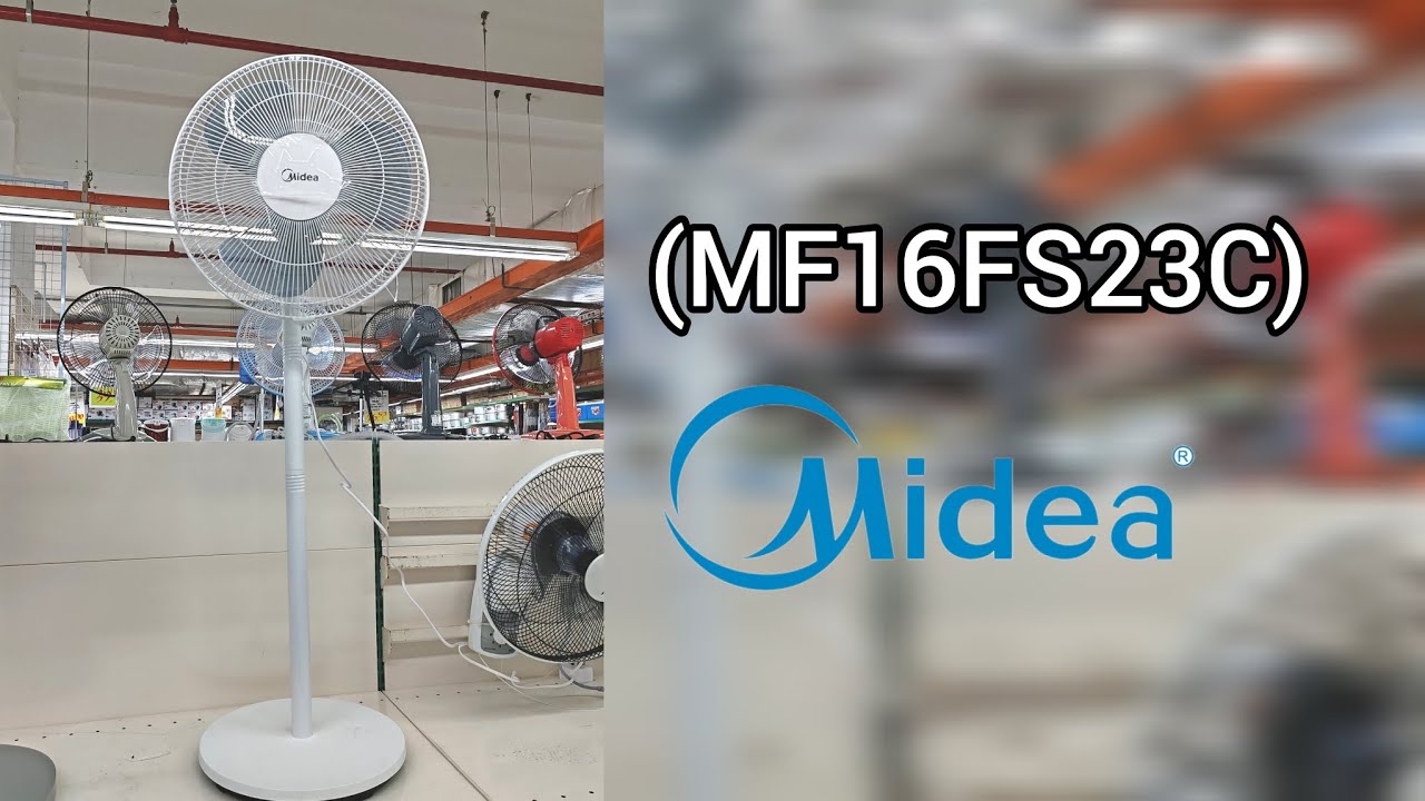 16'Midea Adjustable Stand Fan (MF16FS23C) - YouTube