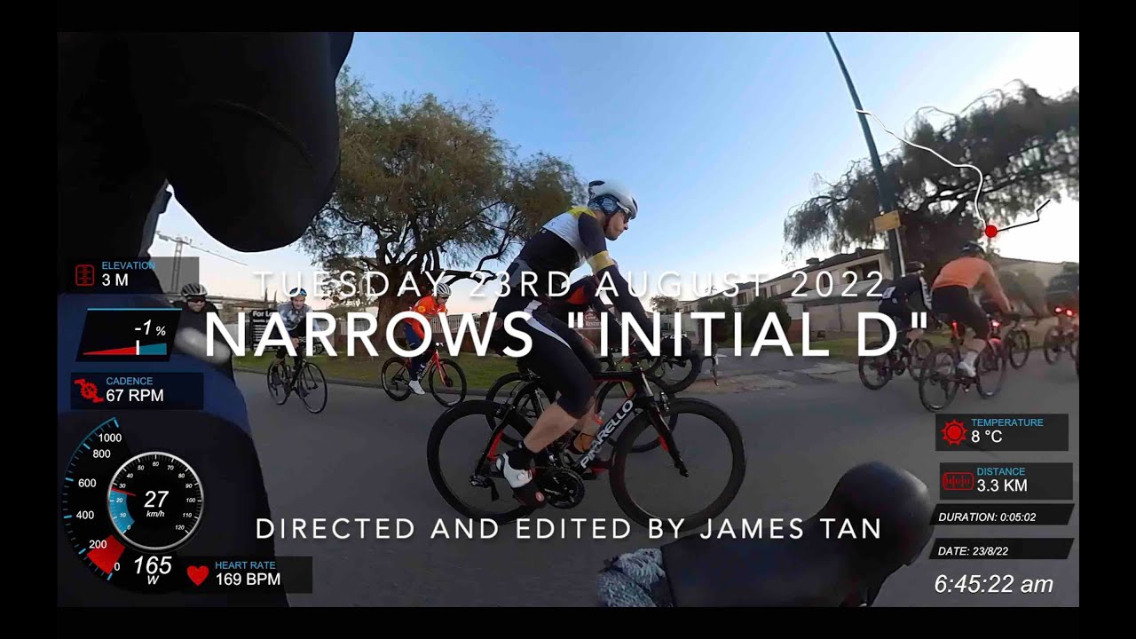 Narrows "Initial D" Tuesday 23th August 2022 - Perth Cycling VBLOG ...