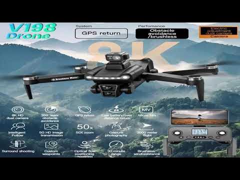 For Xiaomi V198GPS Drone ESC 8K Profesional HD Camera Brushless Obstacle Avoidan - YouTube