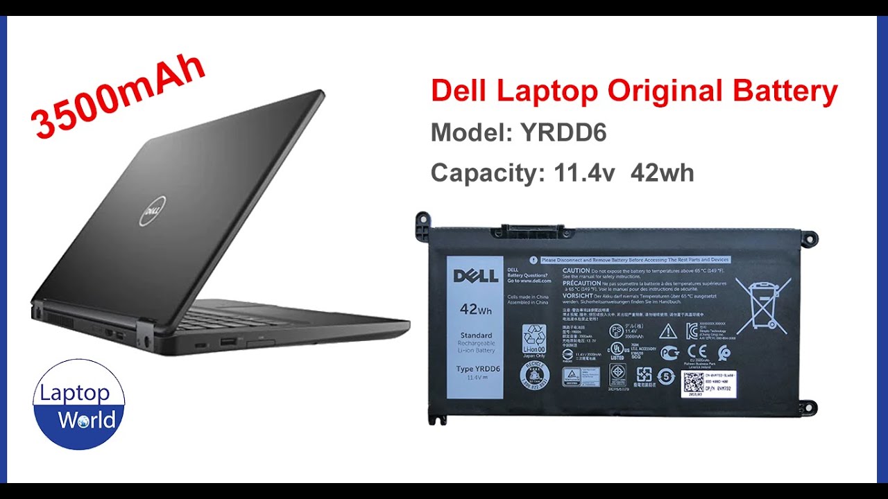 YRDD6 Original quality battery for Dell Laptop. @laptopworlddhaka - YouTube