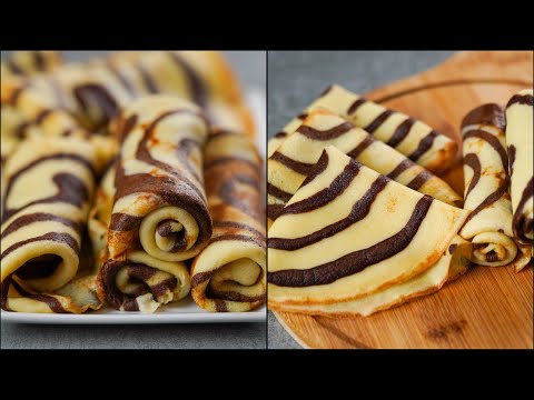 CHOCOLATE SWIRL PANCAKE RECIPE | VANILLA CHOCOLATE CREPE | WITHOUT OVEN | EASY PANCAKE RECIPE