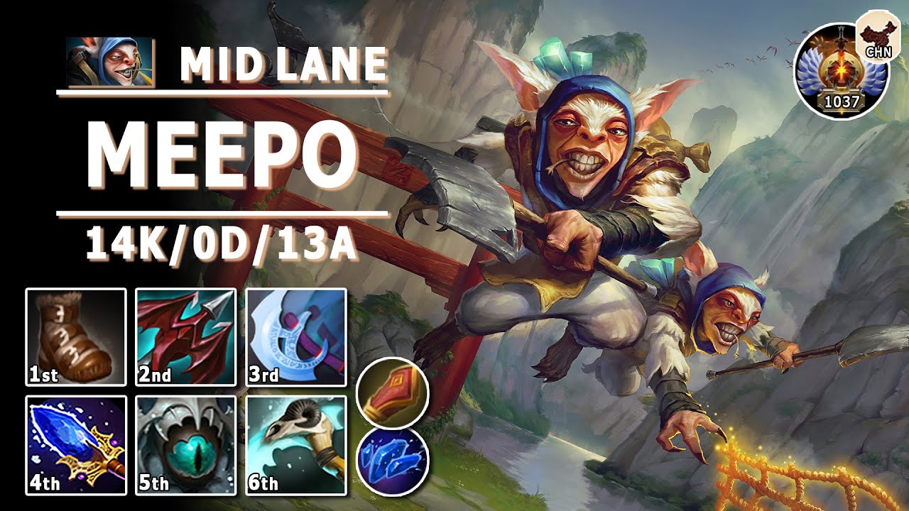 Meepo Mid Lane | 7.32c | Pos 2 Meepo Play | Dota 2 Immortal Gameplay ...