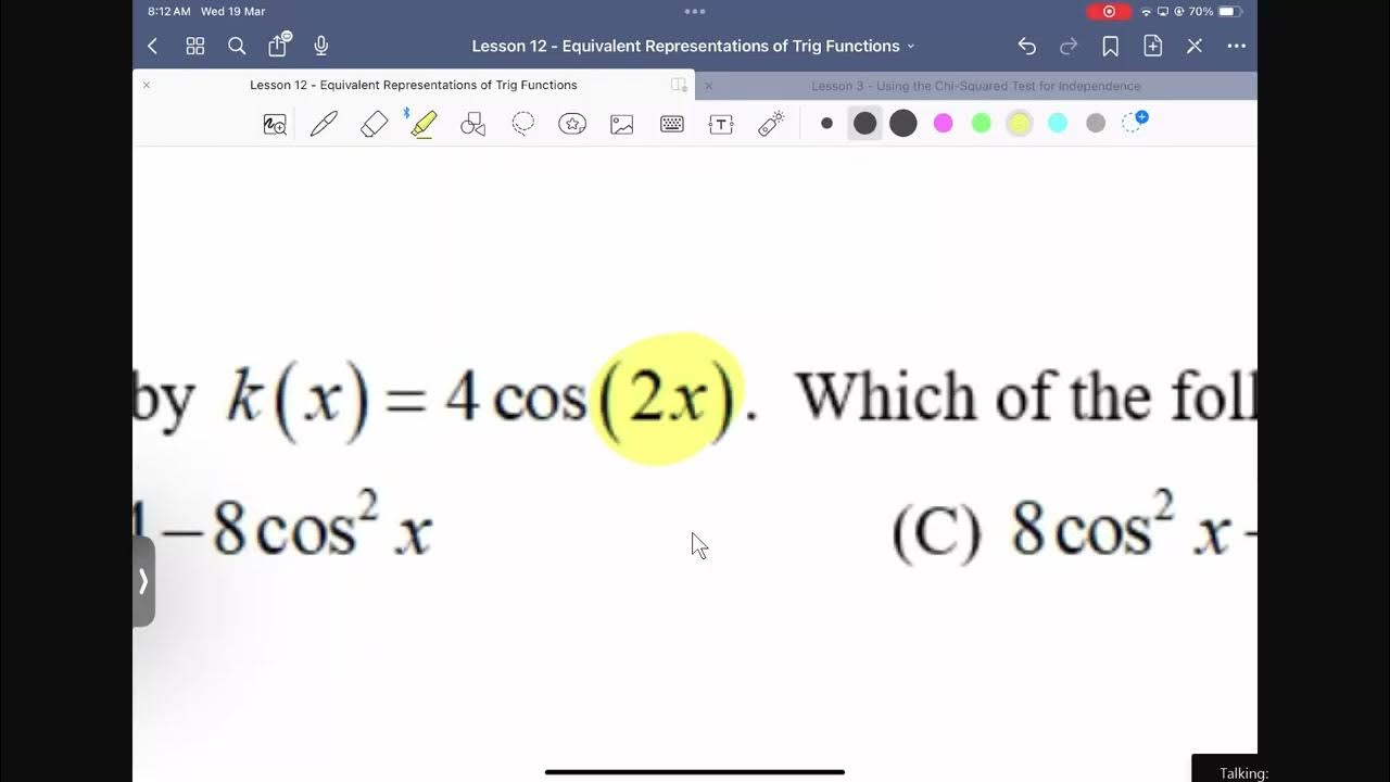 APPC U312 - Equivalent Representations of Trig Functions - YouTube