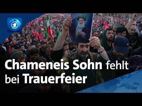 Trauerfeier im Iran: Chameneis Sohn und Nachfolger fehlt