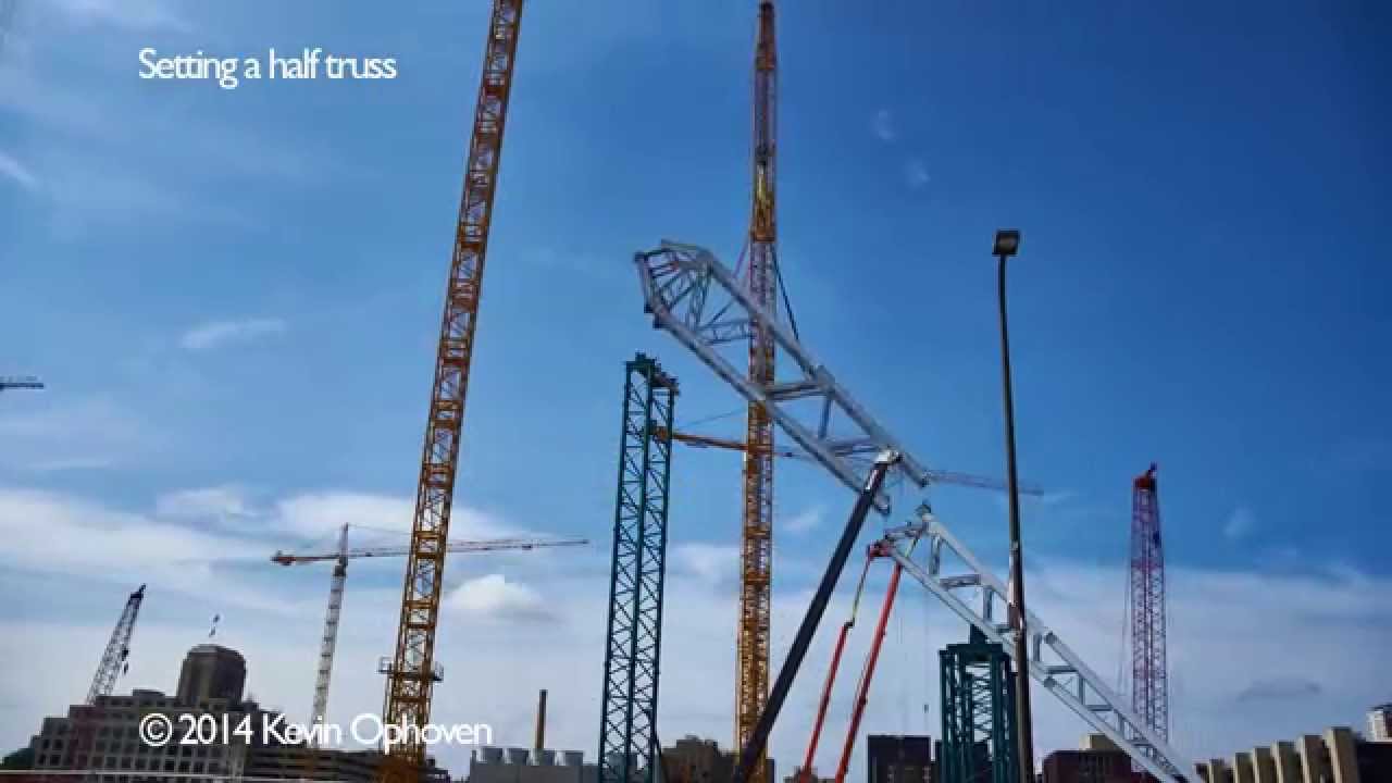 Installing a half truss. Time Lapse video - YouTube