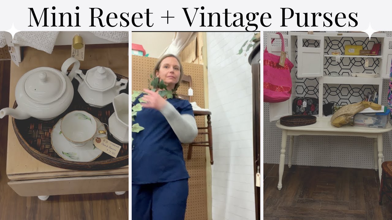 Vintage Purse Drop & MinI Booth Reset + Staging - YouTube